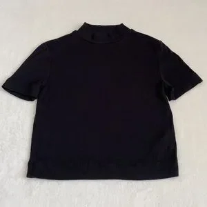 Babaton | Tops | Aritzia Babaton Mockneck Ribbed Cropped Short Sleeve ...
